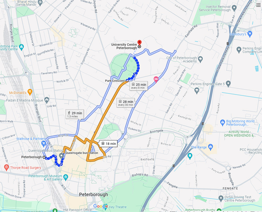 Buses and Transport - University Centre Peterborough